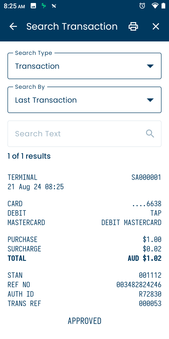 Transaction Search (Android) - Smartpay